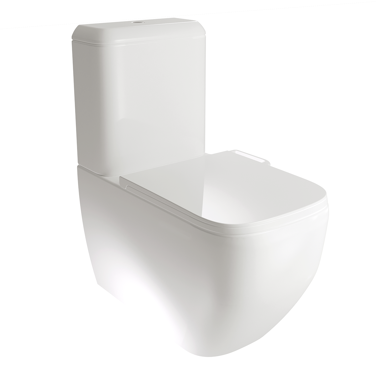 Floor standing WC with tank (P-trap) - White Ville Sanitary Ware
